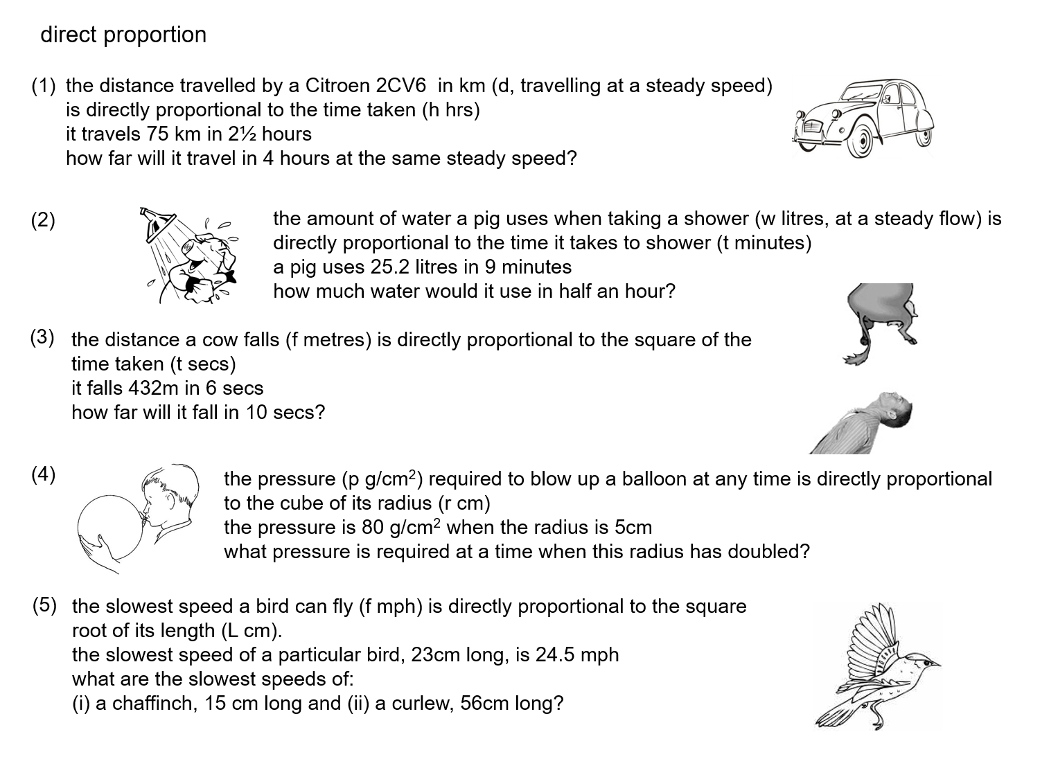 MEDIAN Don Steward mathematics teaching: direct and inverse proportion