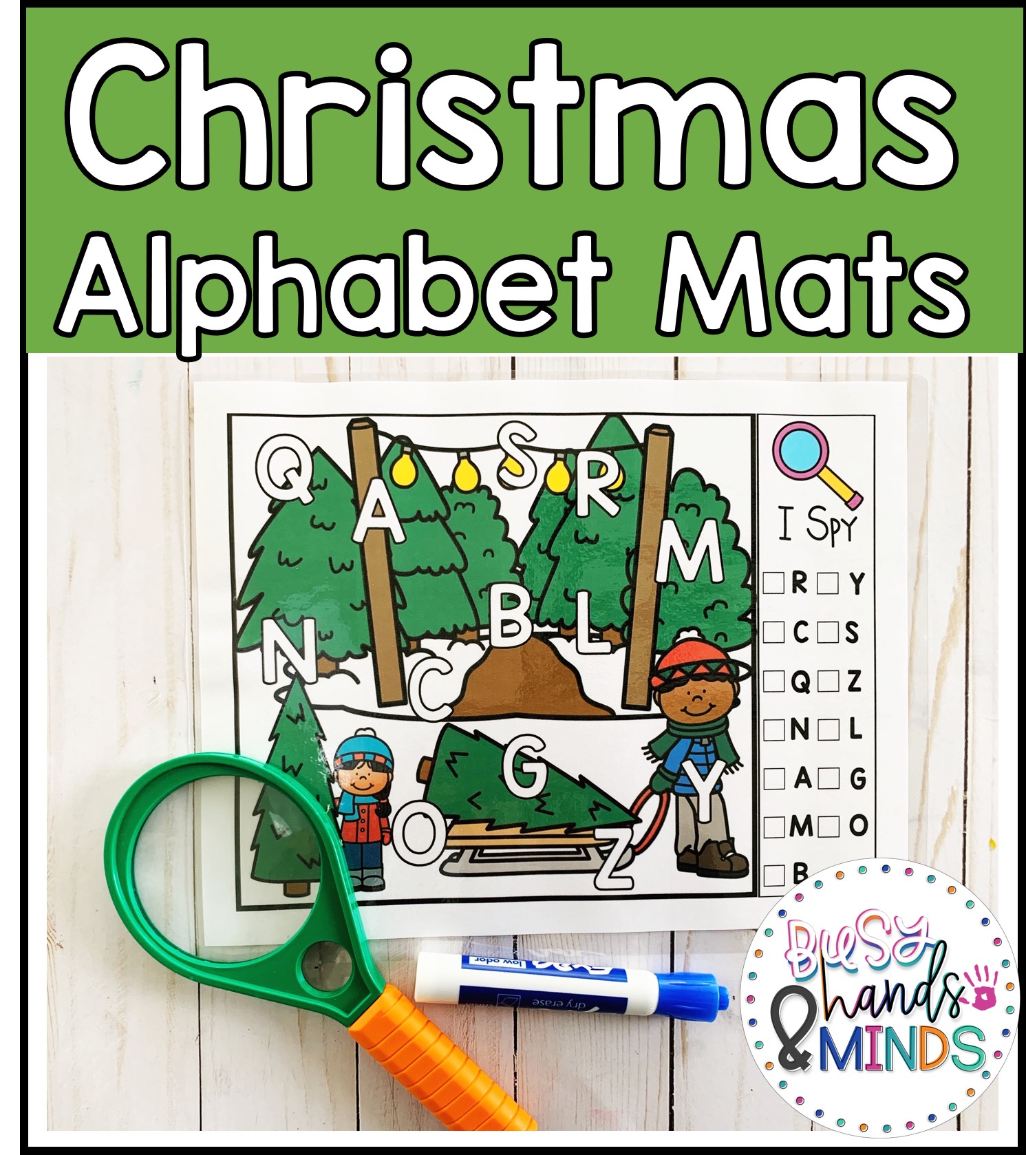 Christmas ABC Countdown- FREE- Preschool Pack | Busy Hands and Minds