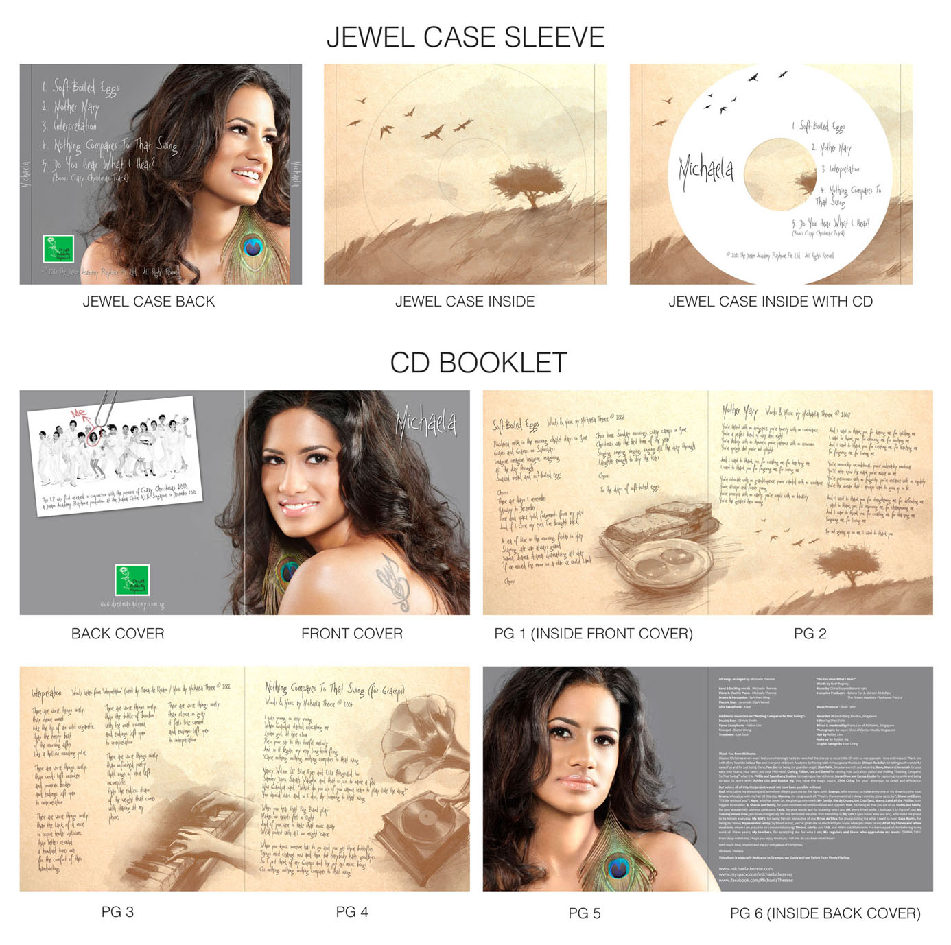 ZEROPOINTFIVE: Michaela CD Sleeve Design (Graphic Design & Illustrations)