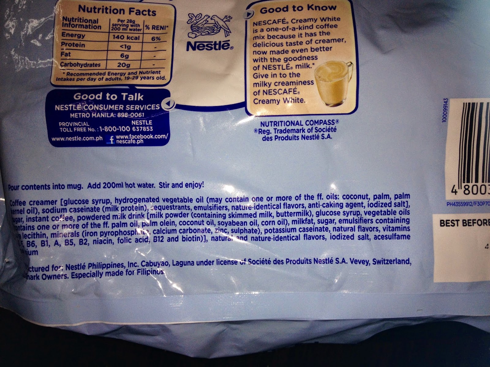 Stylestat: Nescafe Creamy White