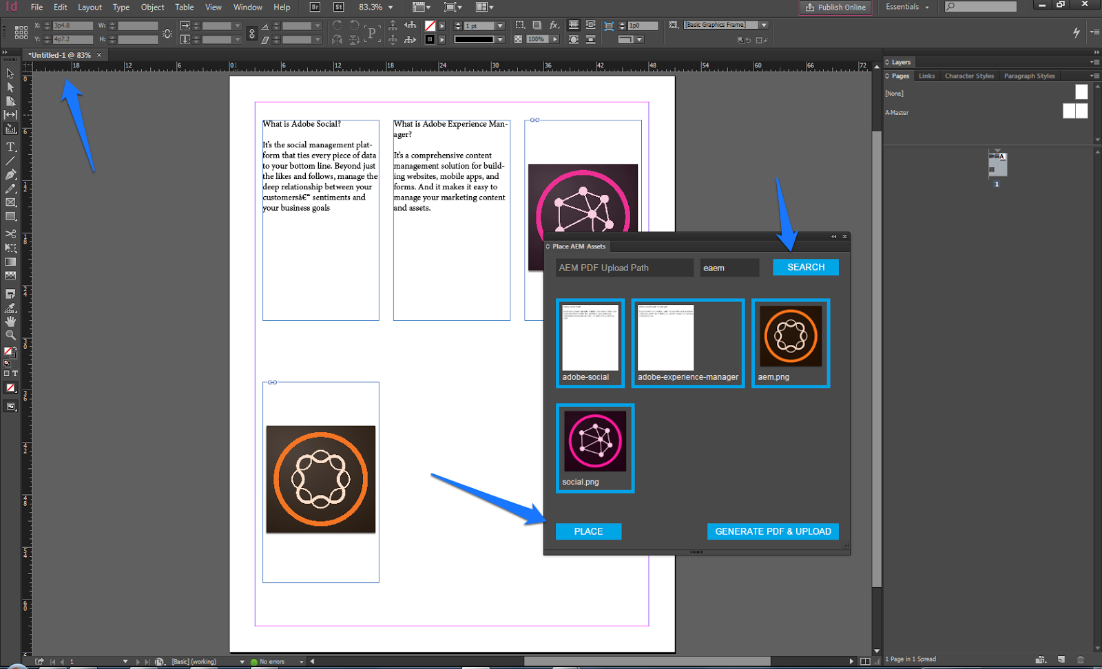 Experiencing Adobe Experience Manager (AEM, CQ): AEM 62 - InDesign CC ...