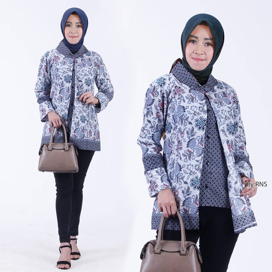 Model Tunik Batik Kerja Terbaik 2020 Desain Mewah Dan Modern - Model ...