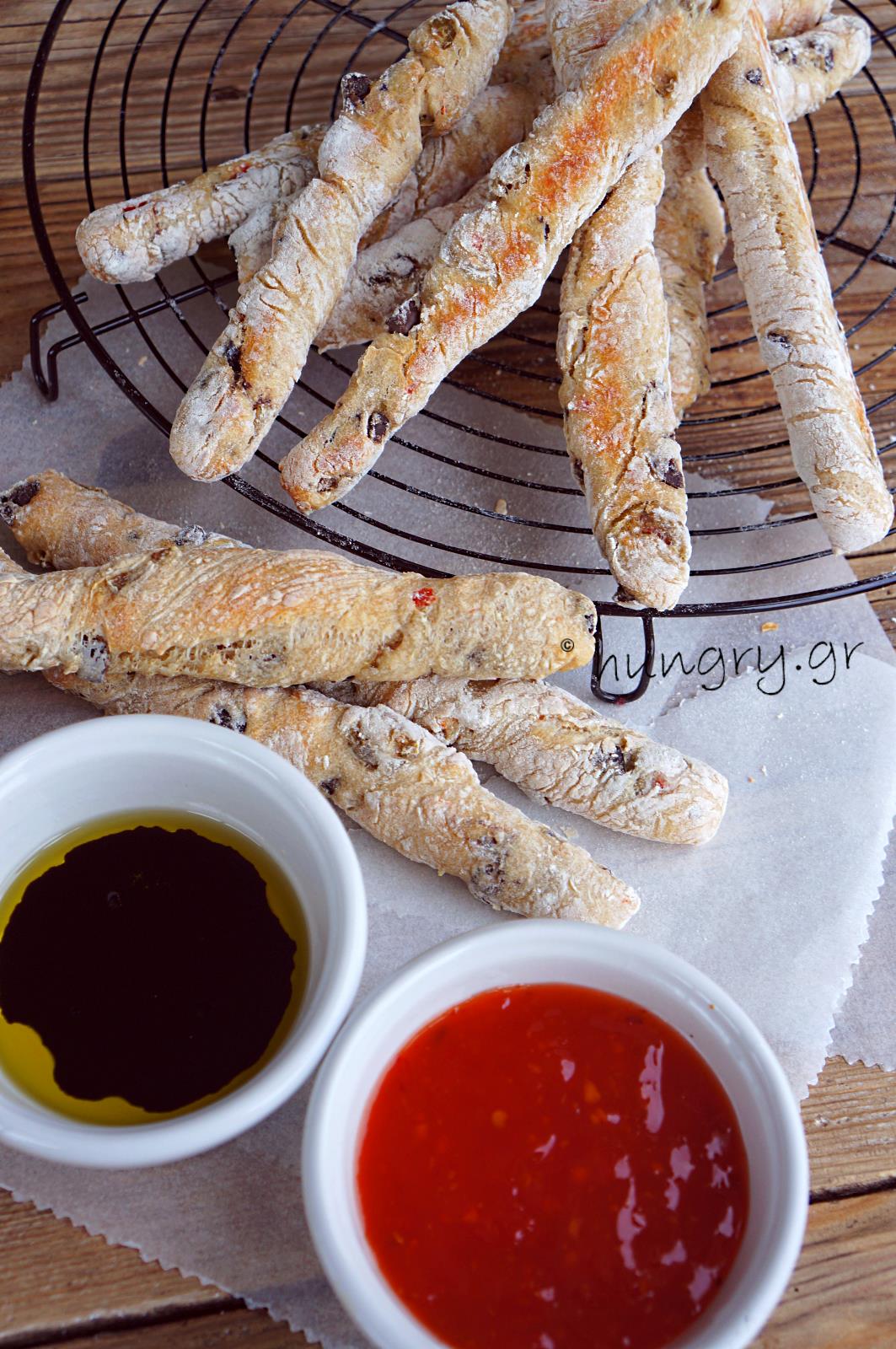 Kitchen Stories: Salty Black & Green Olive Breadsticks