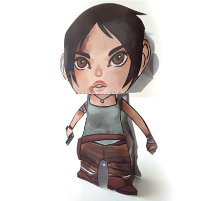 Tomb Raider : Lara Croft Paper Toy | Paperized Crafts