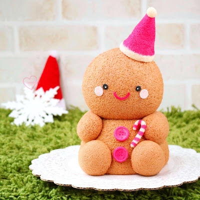 Loving Creations for You: Gingerbread man Chiffon Cake