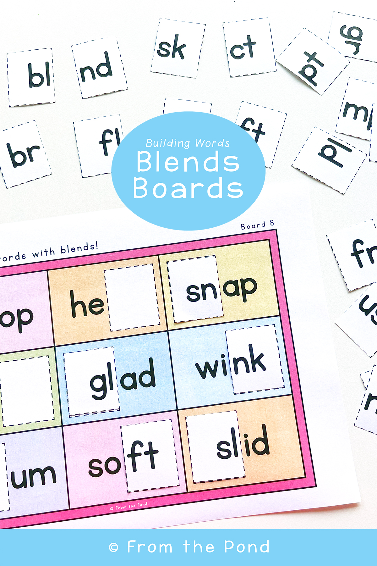 Blends Boards - A Fast Prep Activity for Consonant Blends | From the Pond