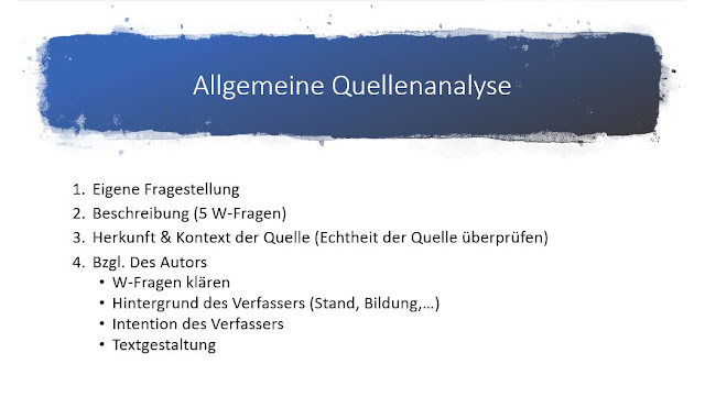 Was sind Quellen?, Leitfaden für eine Quellenanalyse, Quellenarten