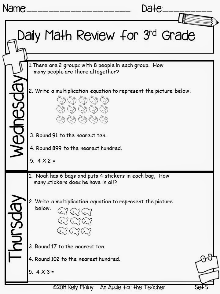 An Apple For The Teacher: Daily Math Review