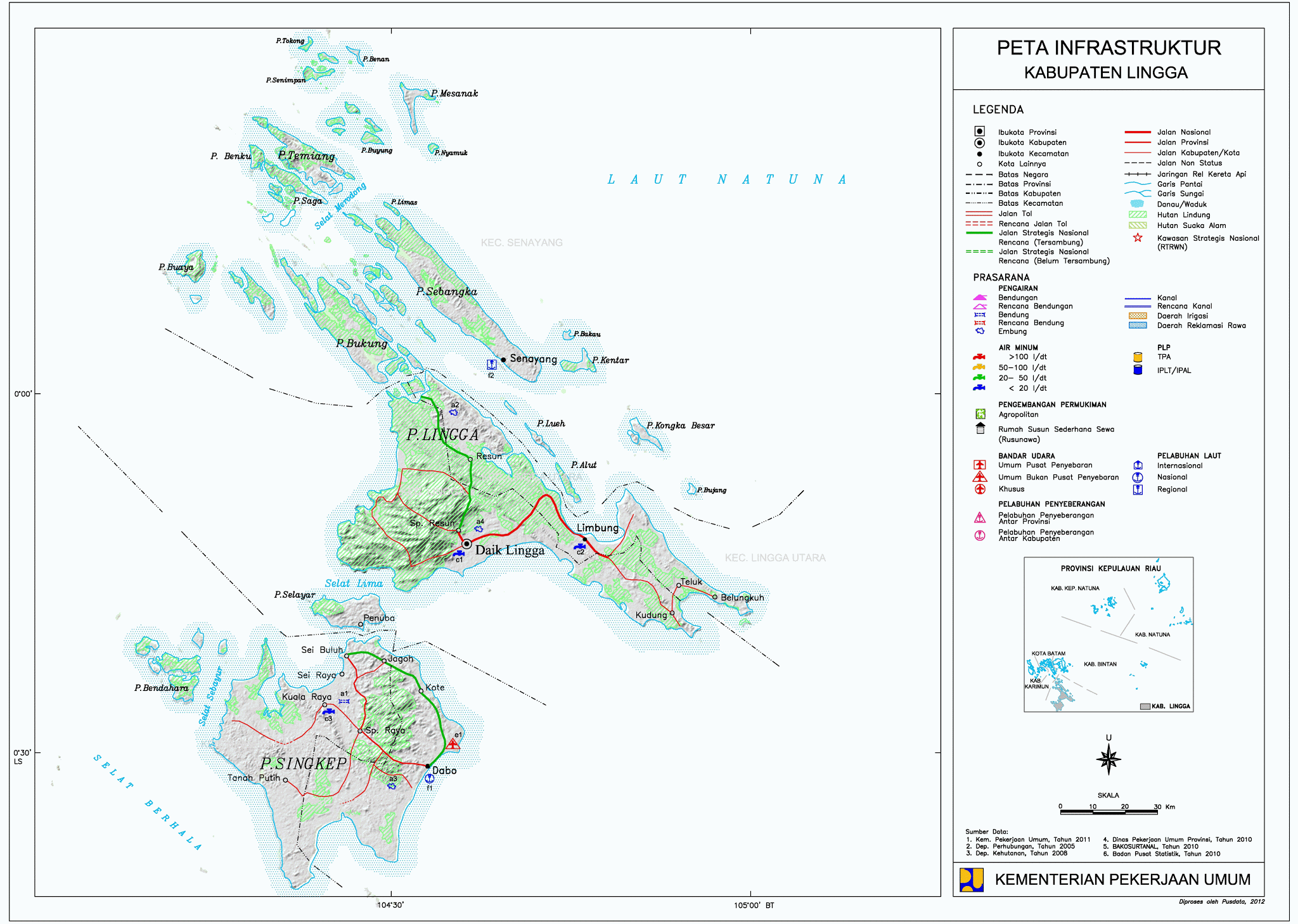 Peta Kabupaten Lingga