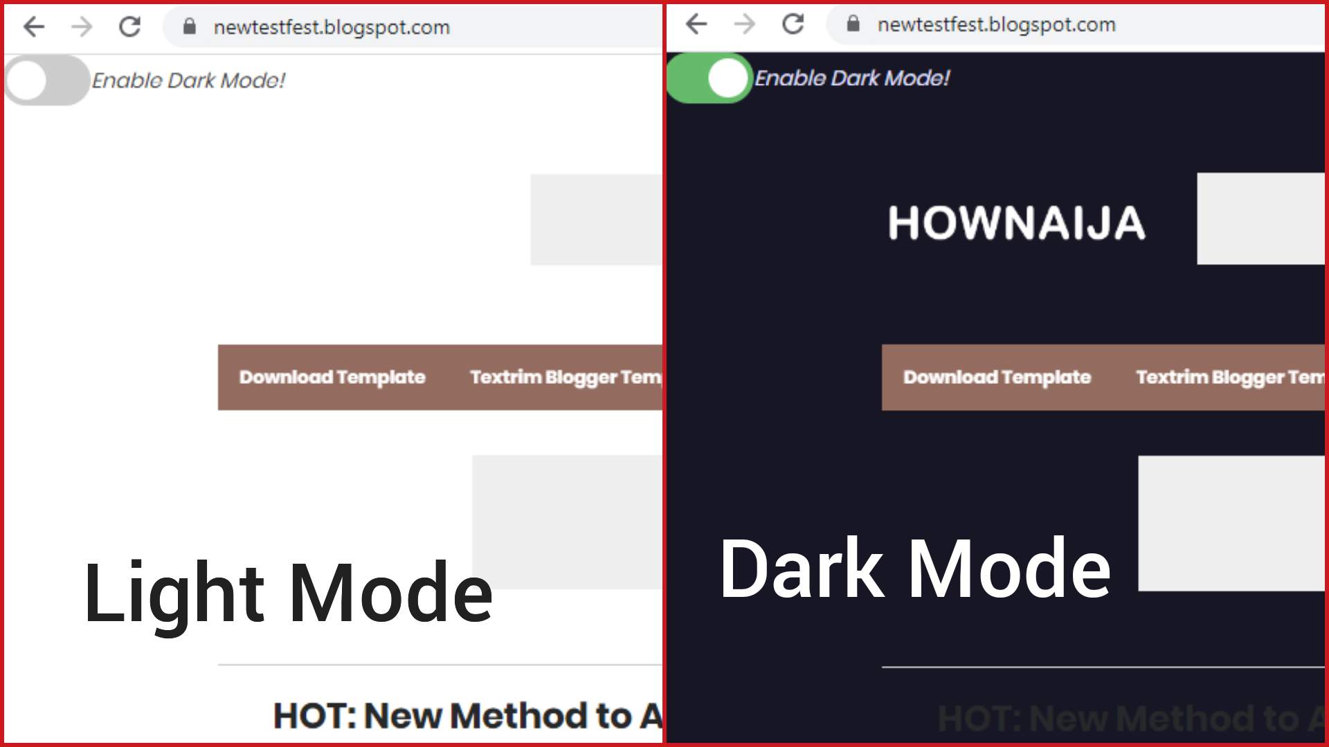How to Add Light and Dark Mode on Blogger - HowNaija