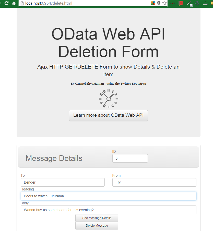 The ASP.NET MVC Club: Create an Ajax Web Client for OData Web API ... The ASP.NET MVC Club: Create an Ajax Web Client for OData Web API ...