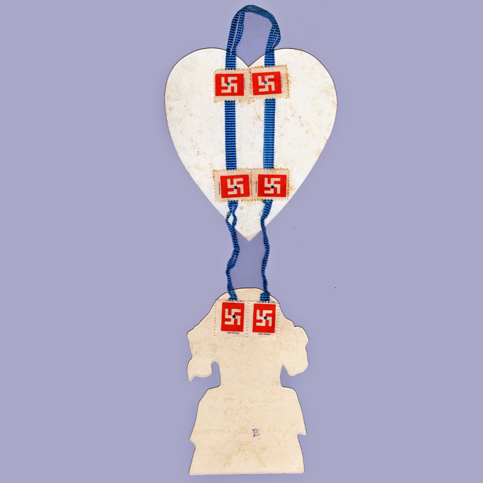 Lucky Swastikas on a Vintage Valentine’s Day Card ~ Vintage Everyday