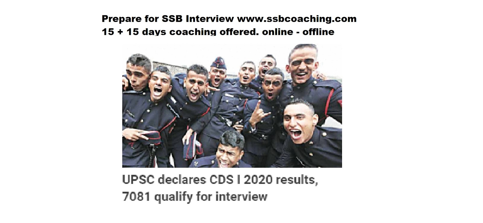 UPSC Announces CDSE Result - ( SSB interview you can avail two sessions ...