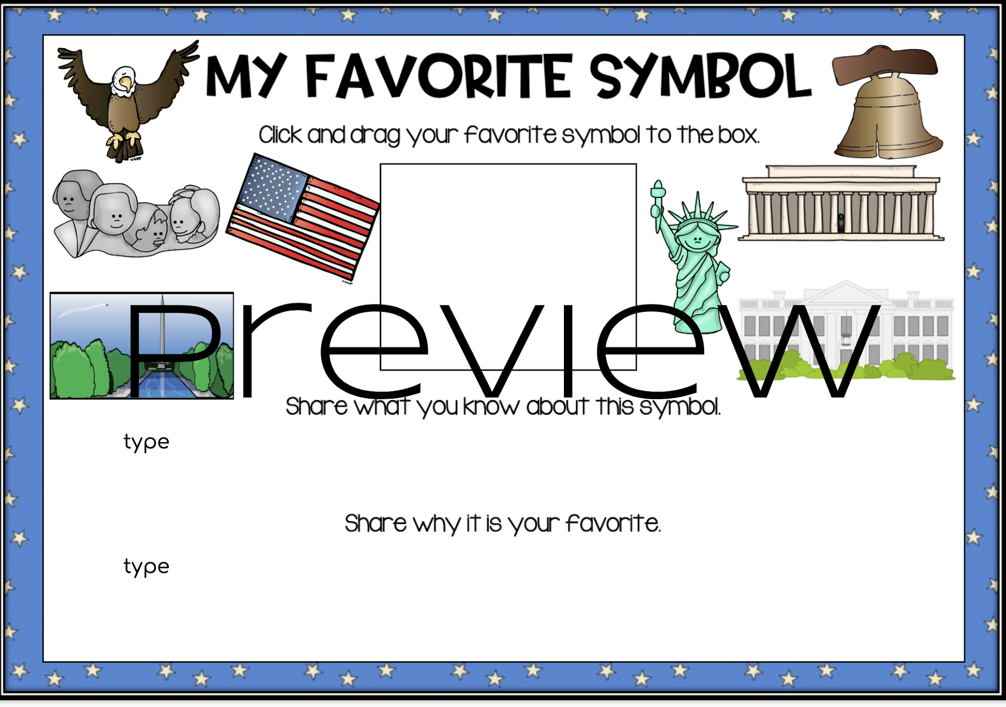 1st Grade Hip Hip Hooray!: American Symbols