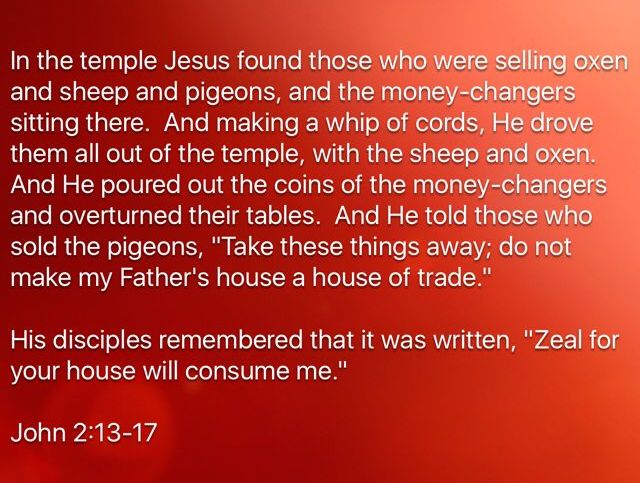 Just a Thought: Jesus: A Deeper Look at His Anger in the Temple