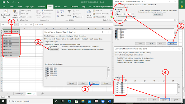 FORMULA EXCELL: Bagaimana menggunakan "TEXT TO COLUMNS" di EXCEL