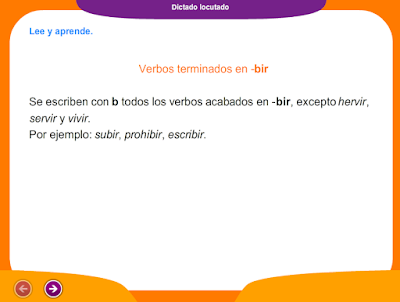 Las TIC en Primaria: VERBOS TERMINADOS EN -BIR Y EN -BUIR