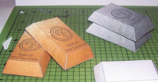 Gold And Platinum Bars Paper Models - By Disease-Of-Machinery