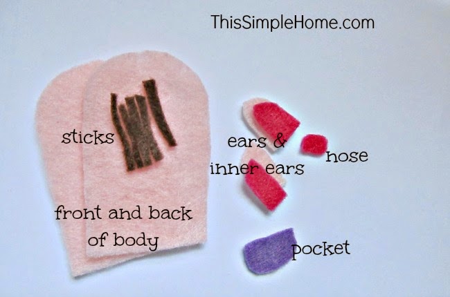 3 Little Pig Finger Puppet Tutorial - This Simple Home