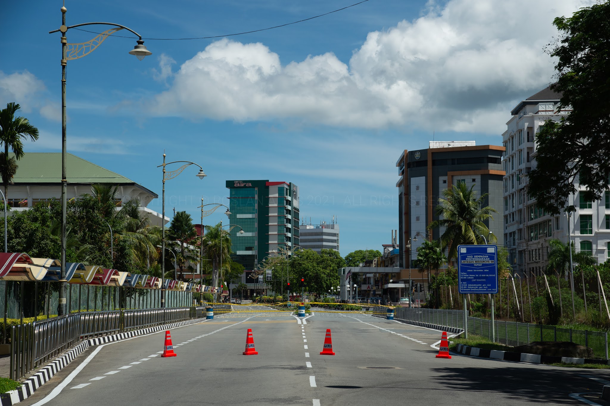 'Lockdown' di bandar Labuan.