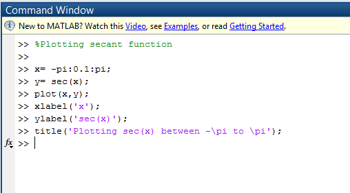 Plotting Trigonometric Functions in MATLAB | TheCheesyGeek