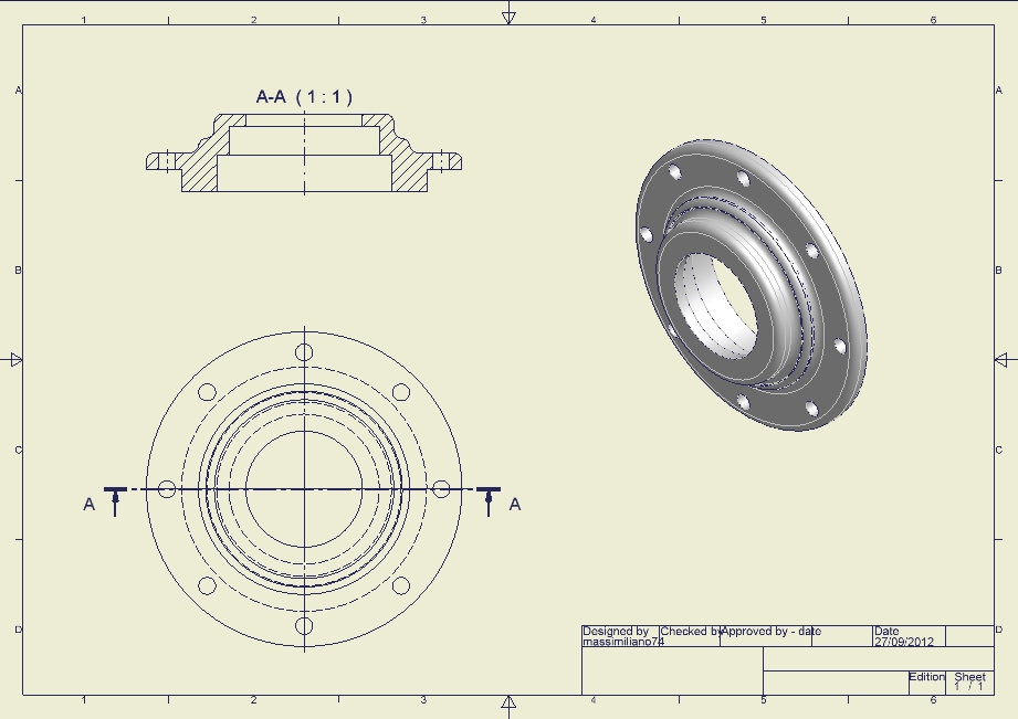 disegno tecnico: Flangia