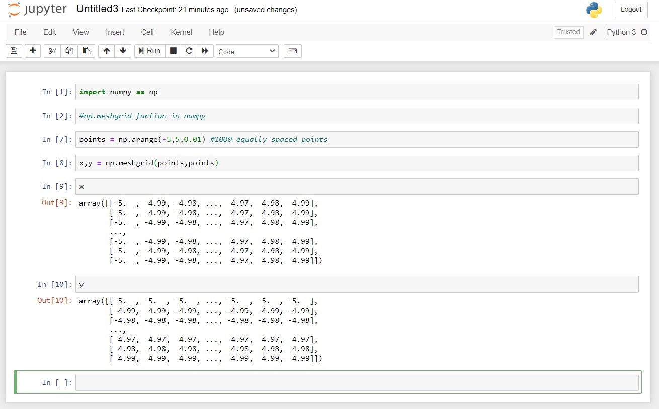 π Python And It S Libraries π Meshgrid And Where Functions In Numpy