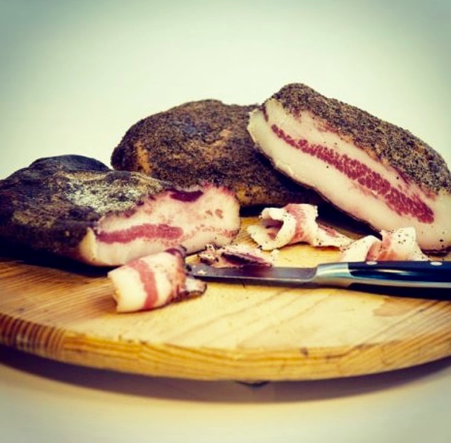 BLU AUBERGINE: LOCAL INGREDIENT: Guanciale