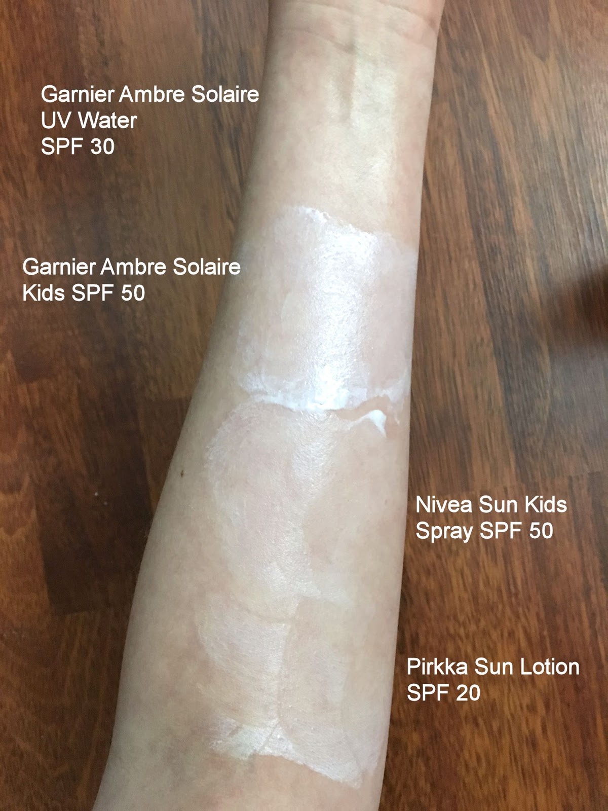 Skincare Notebook: Sunscreen Texture Comparisons / Swatches