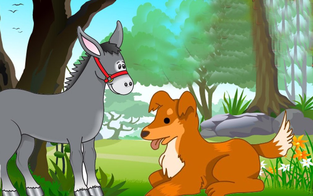 Learneng: Selfish donkey and the dog
