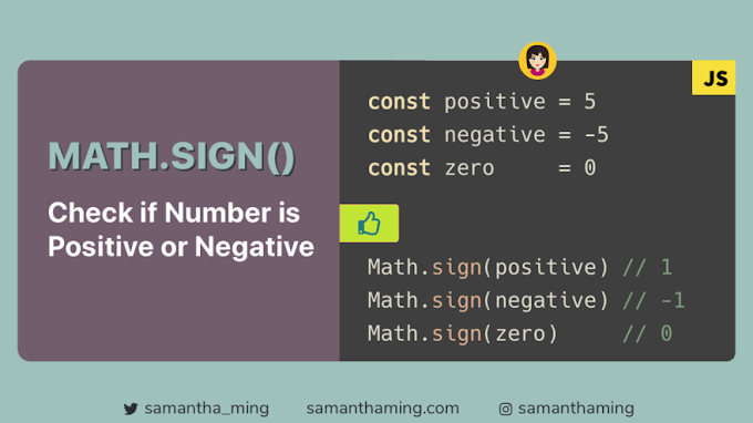 Mathsign How To Check If A Number Is Positive Or Negative In Javascript