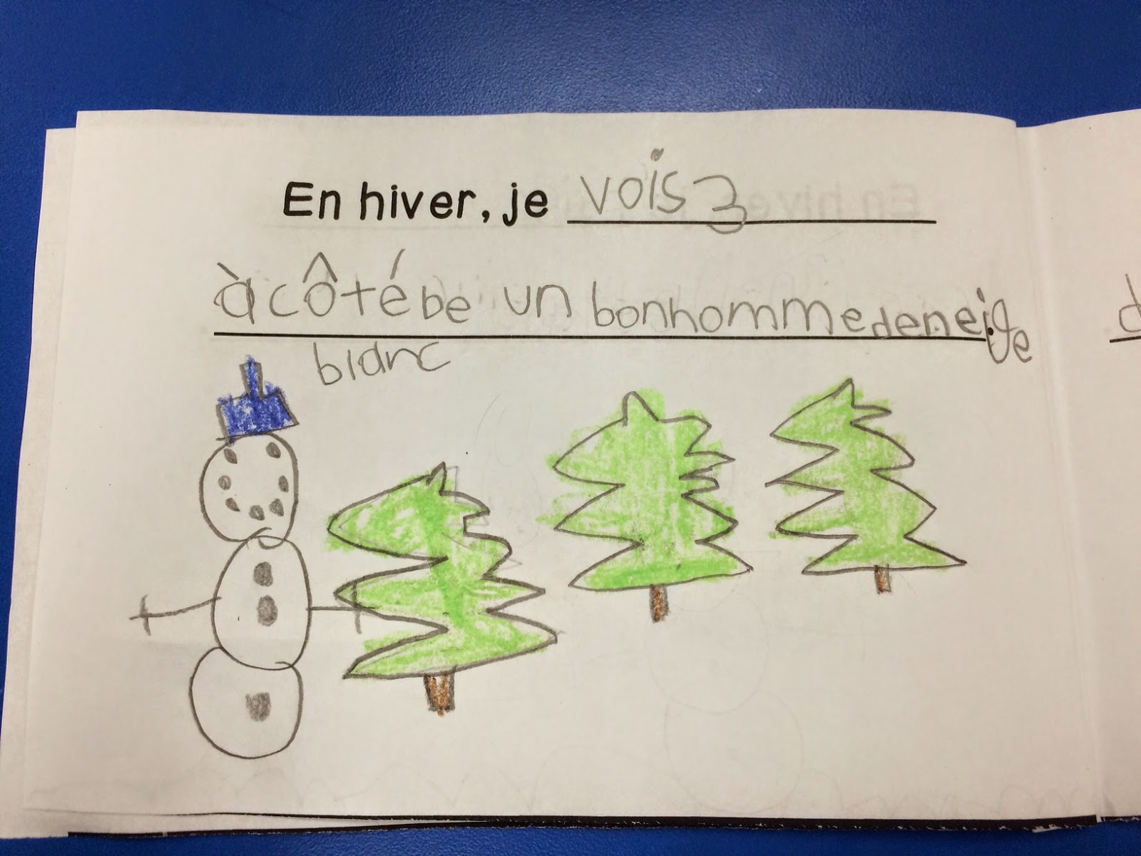 Grade 1 winter book - practicing verbs - Primary French Immersion Resources