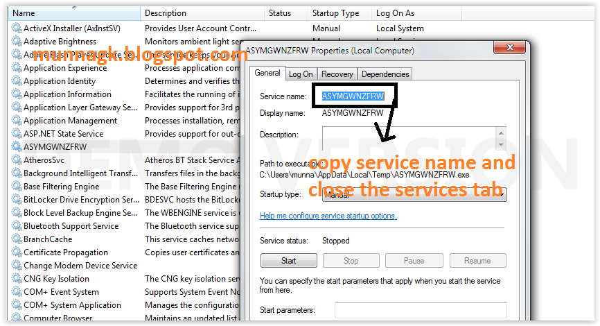 How to Delete a Service in Windows that does not required
