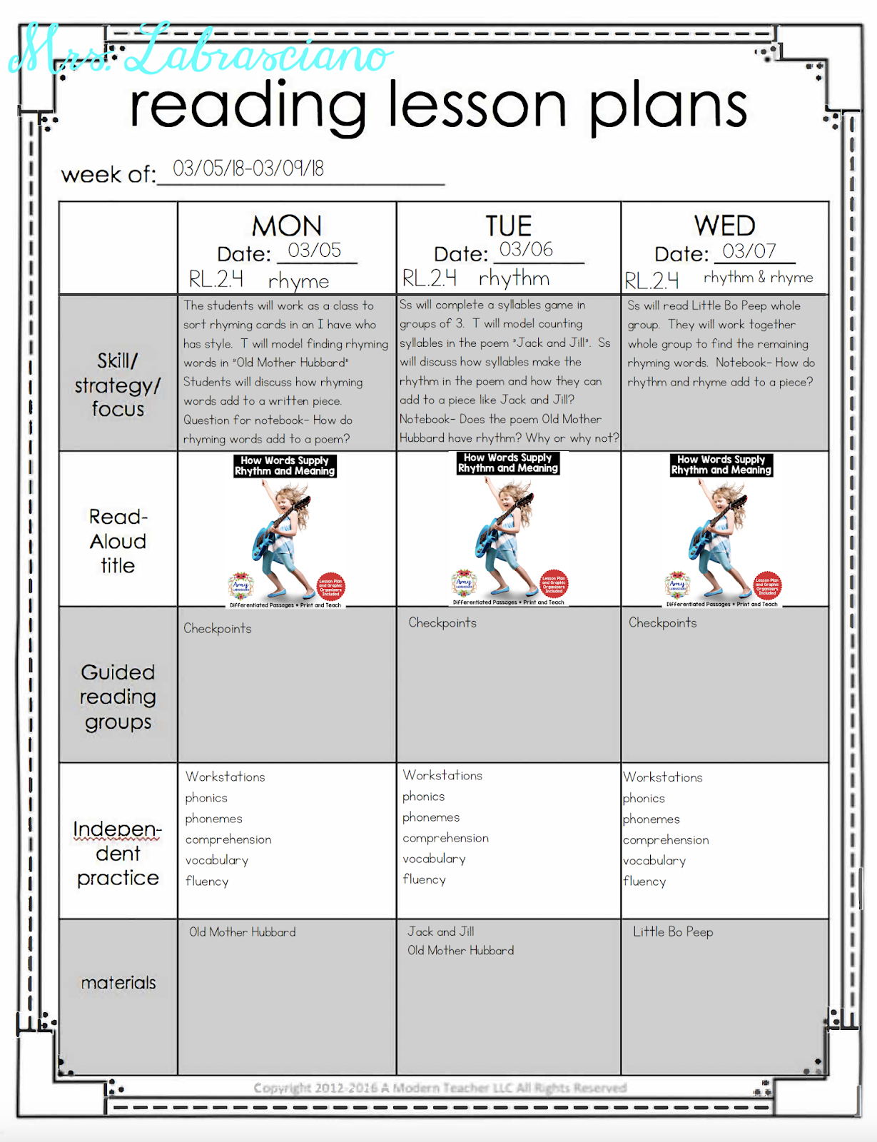 Learning Lessons With Amy Labrasciano: Rhythm, Rhyme and Meaning in ...