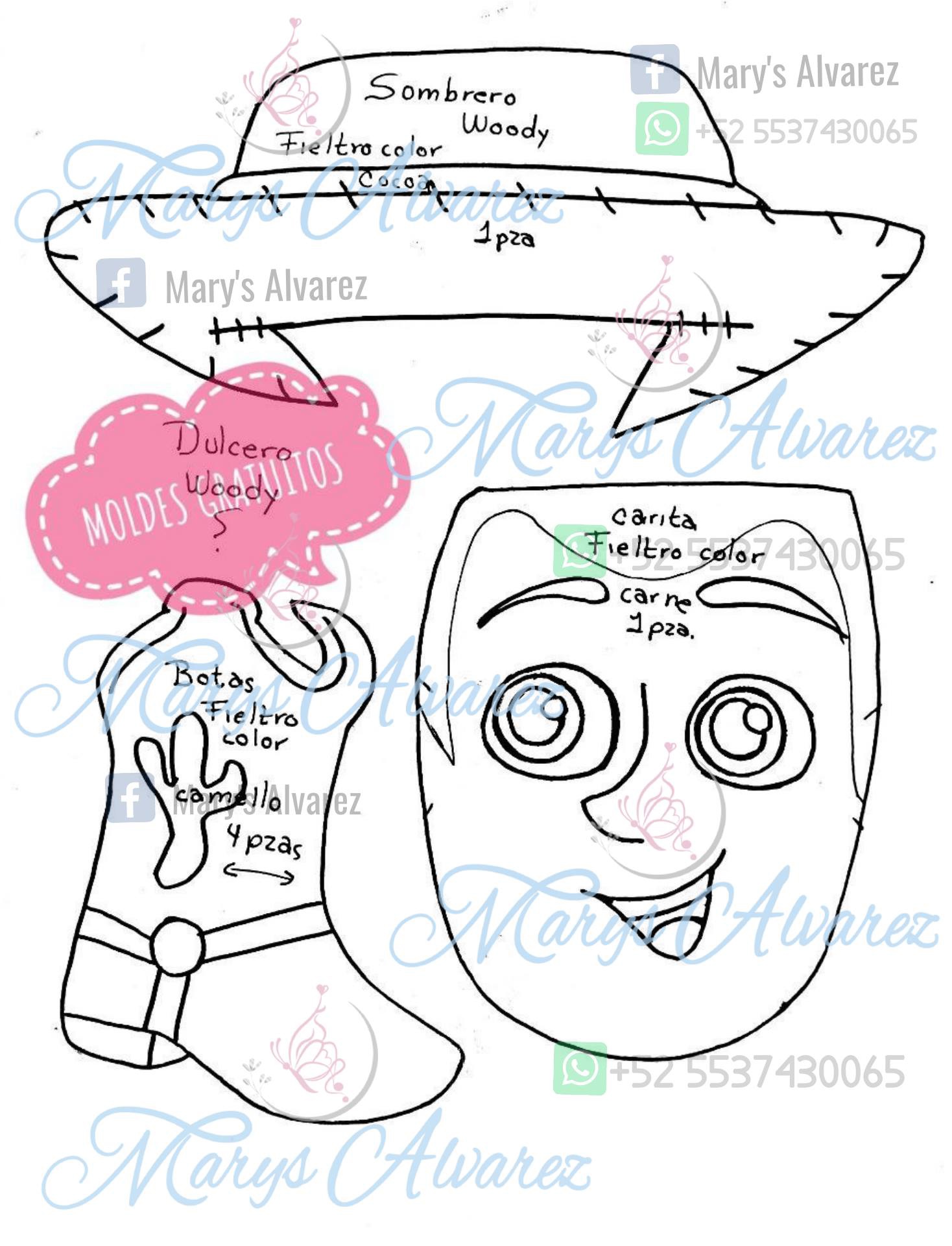 Toy story Woody e Jessy: Molde grátis - Ver e Fazer