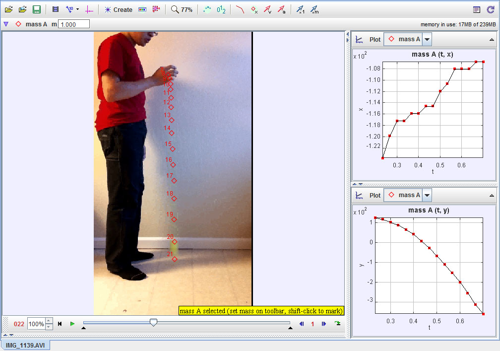 Justin Vu's Animation Physics Blog: Tracker Video Analysis of Falling