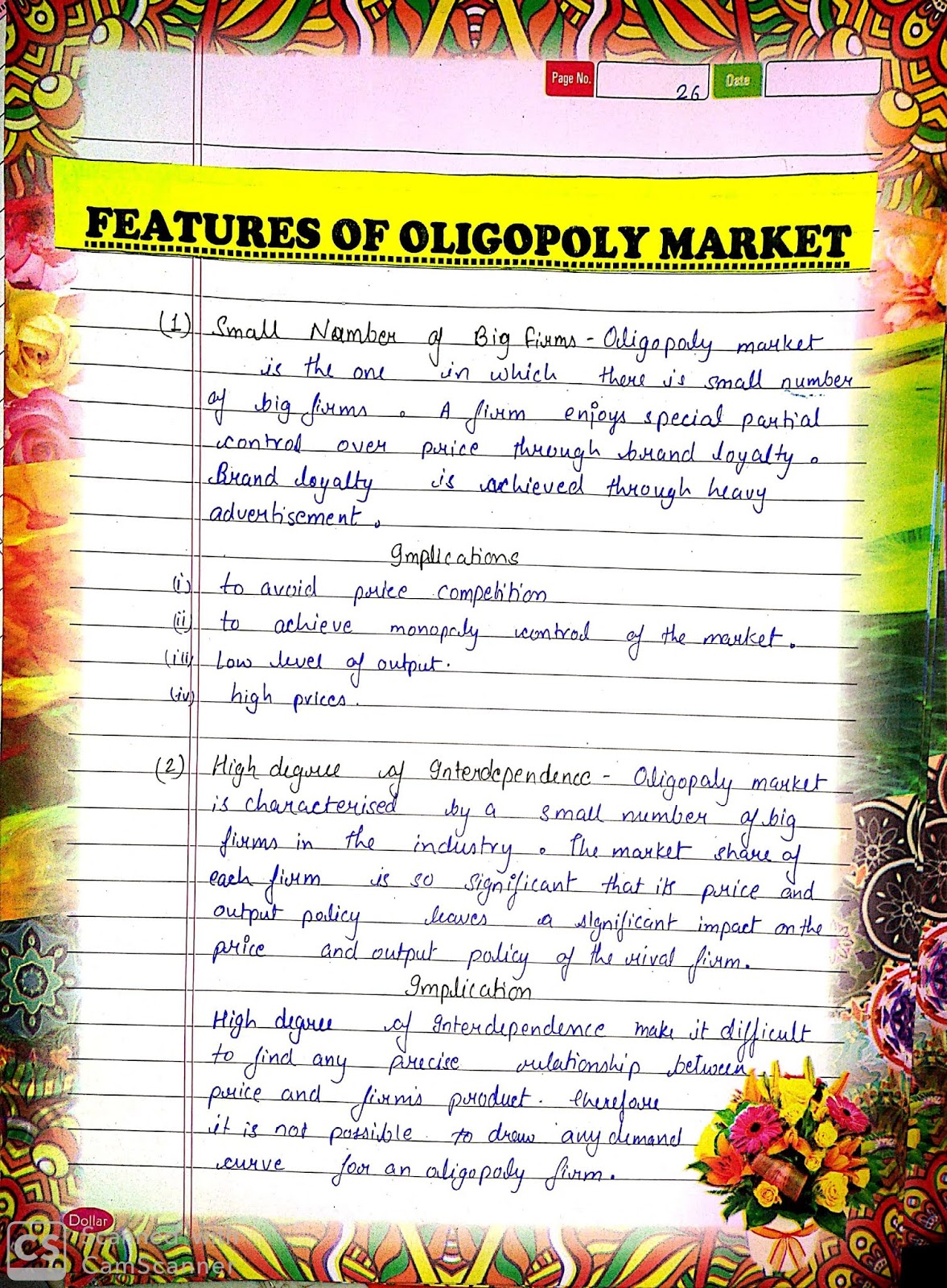 Class 11th/12th economics project on Forms Of Market