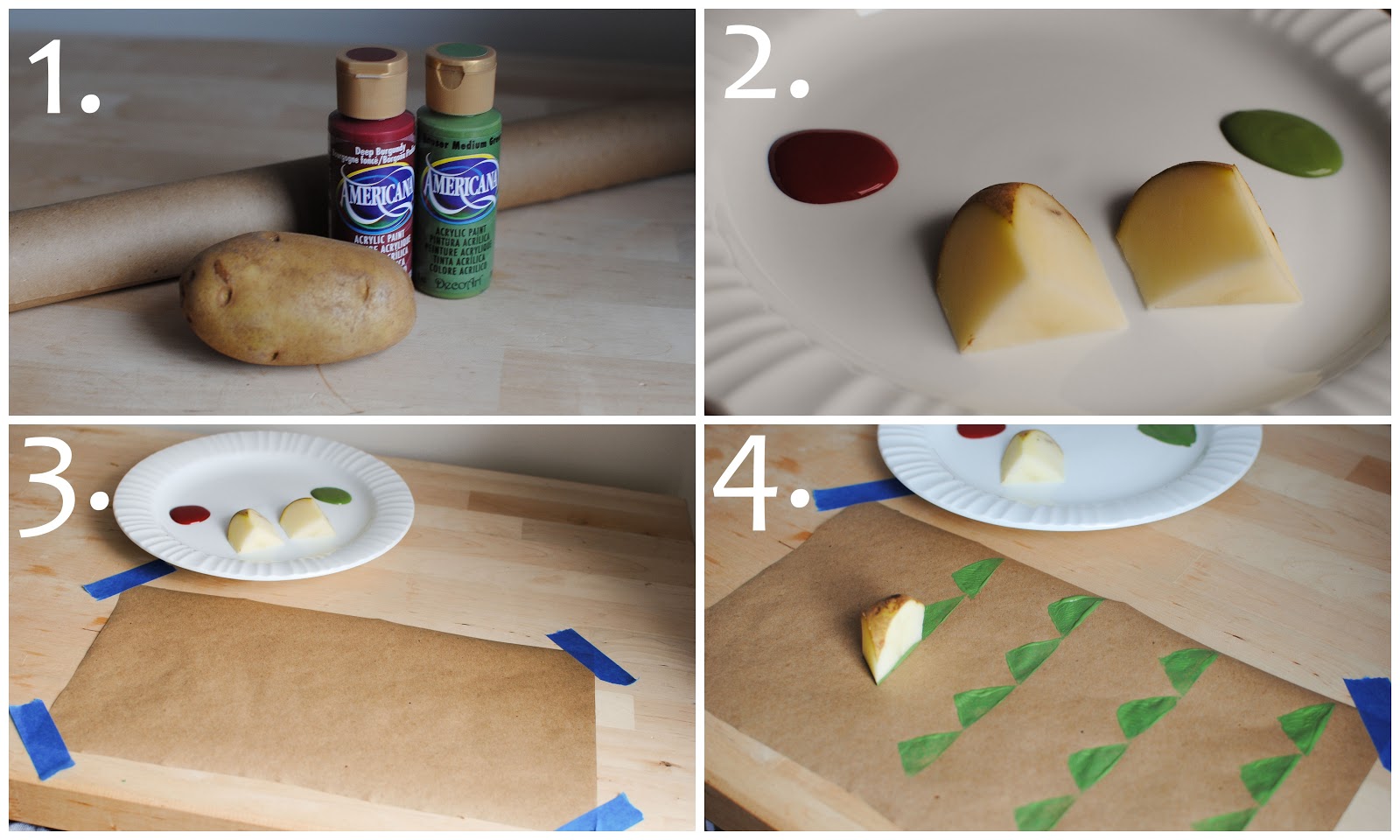 Big City Little Joys: Potato Print Wrapping Paper