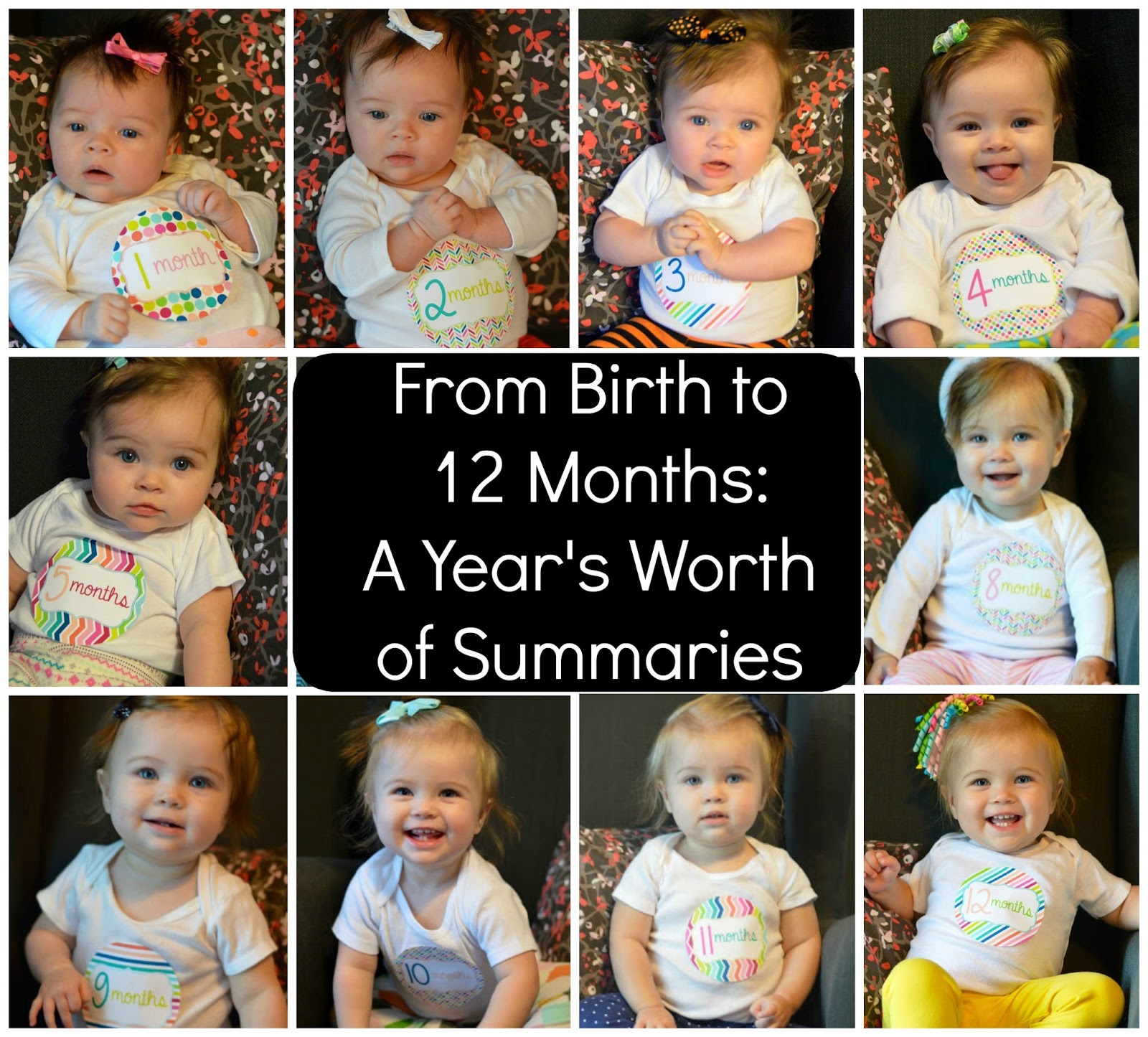 From Birth to 12 Months: A Year's Worth of Summaries - The Journey of ...