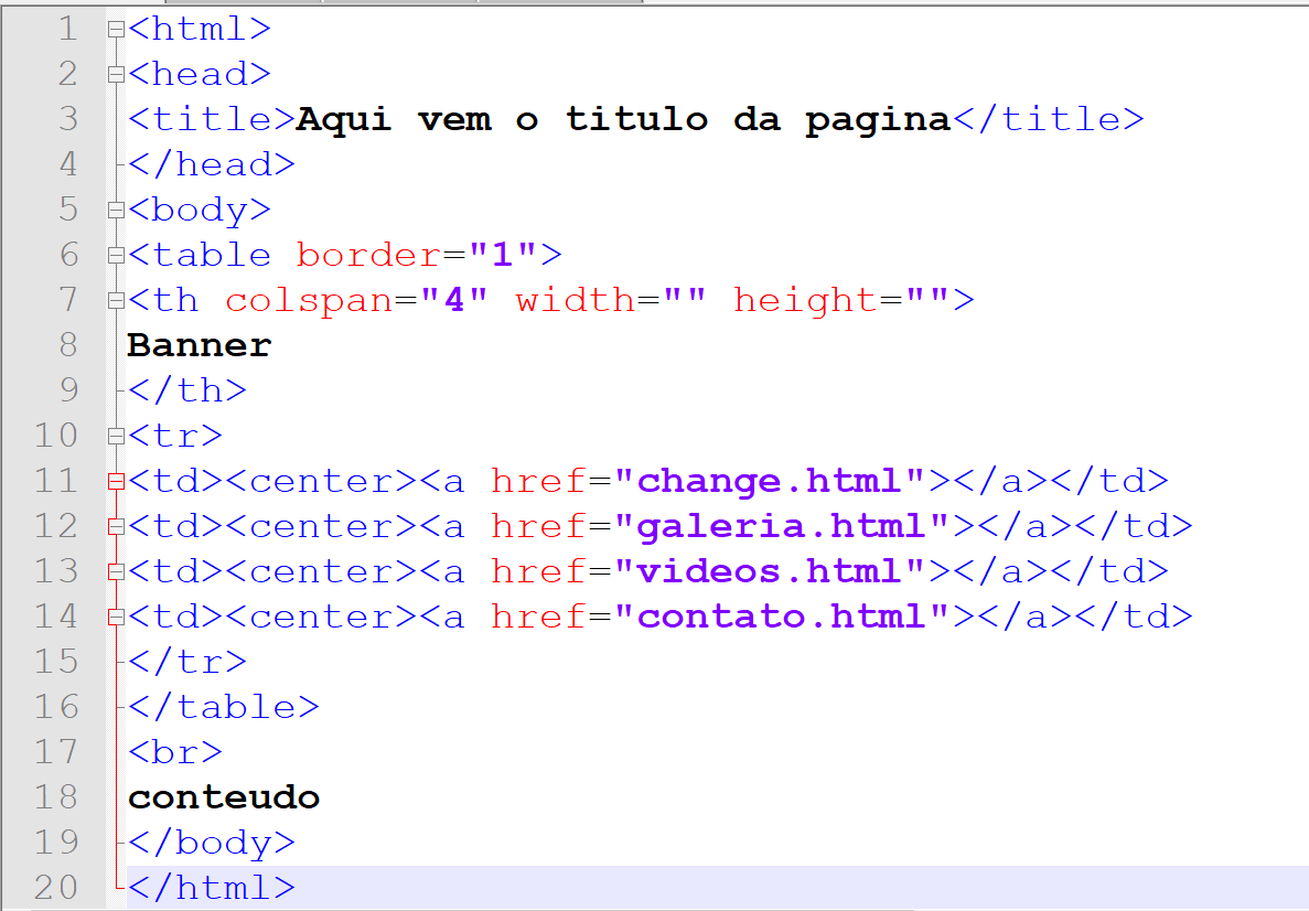 Conteúdo HTML #Sites