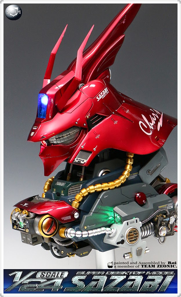 GUNDAM GUY: 1/24 Sazabi Head - Painted Build