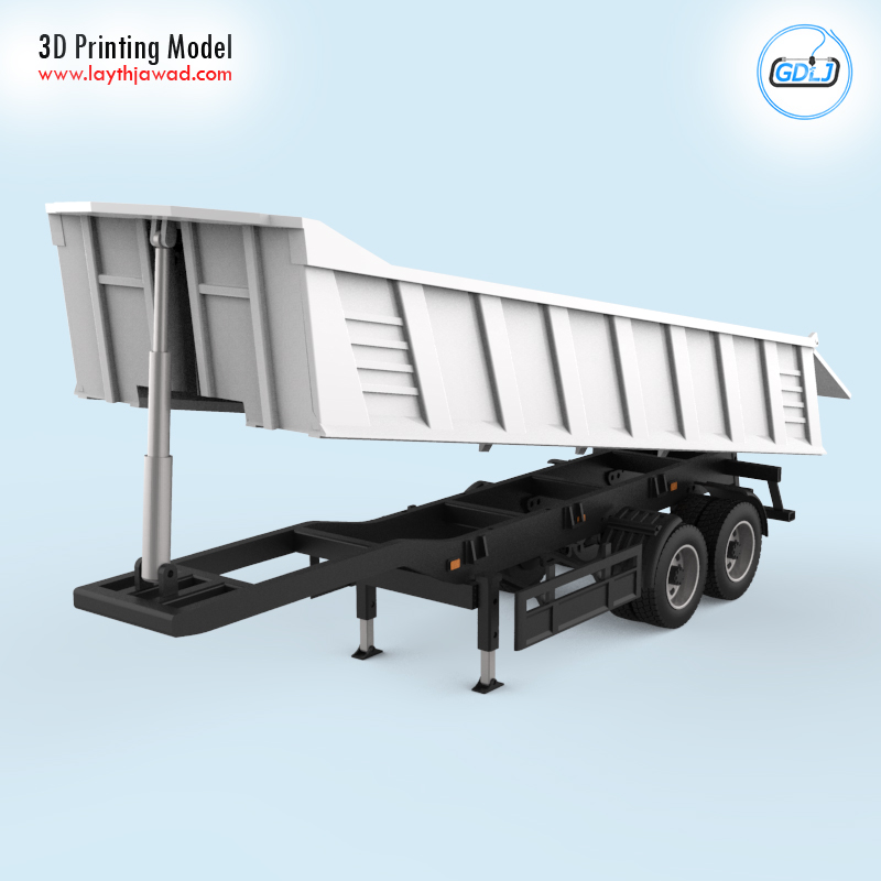 Heavy Tipper Trailer 3D Printing Model | Layth Jawad