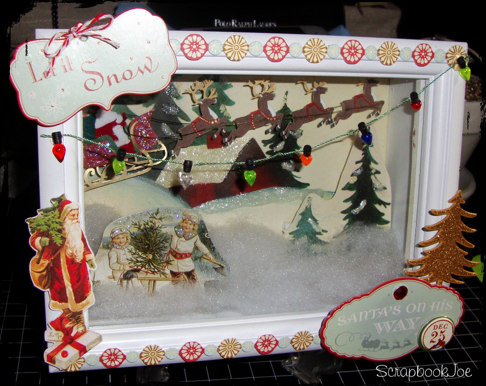 SCRAPBOOKJOE: Santa shadow box