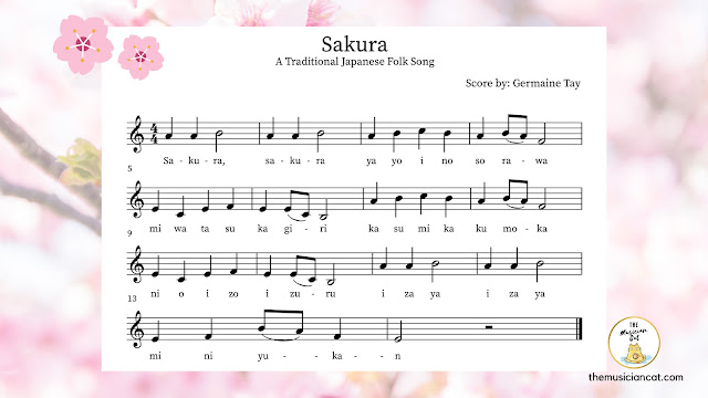 Sakura - A Traditional Japanese Folk Song (lyrics and score)The ...