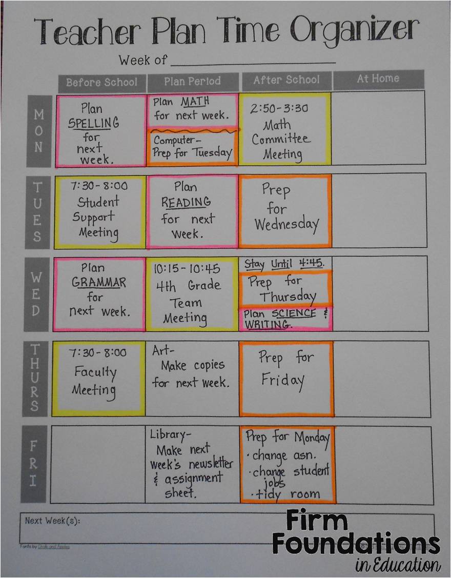 10 Time-Saving Tips to Plan Your Plan Time - Firm Foundations in Education