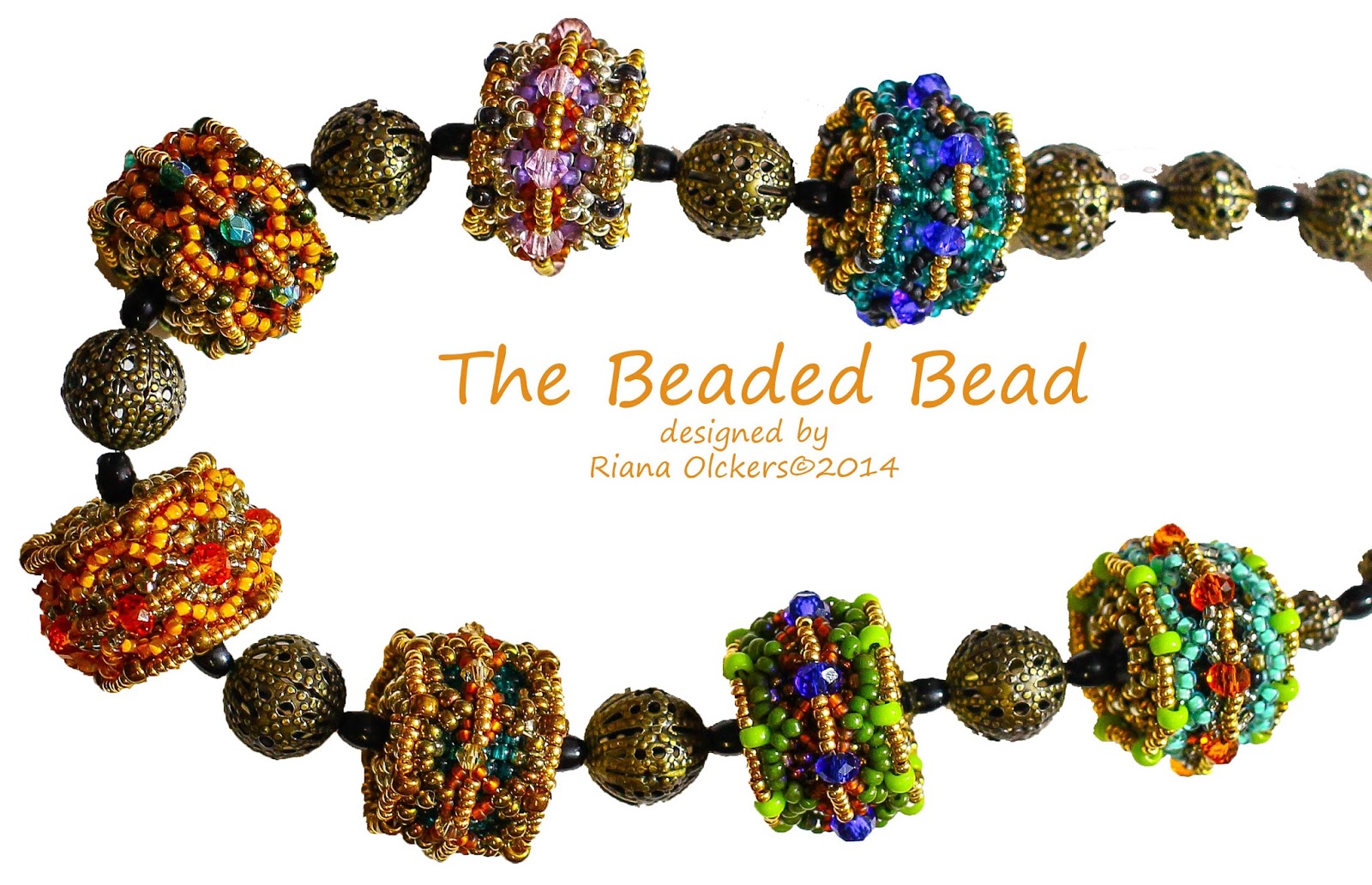 Riana Olckers Bead Weaving Designs: Beaded Bead Peyote Stitch Pattern