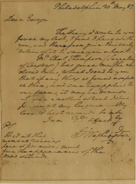 George Washington Letters ~ Thankyou Letter