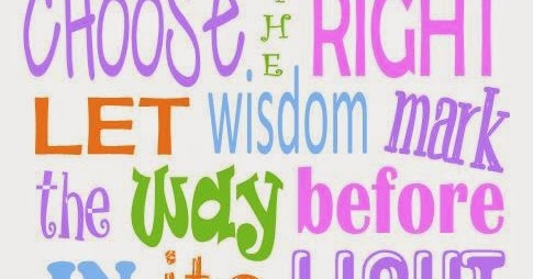 Primary Activity Ideas: Choose the Right - Learning and Living The Gospel