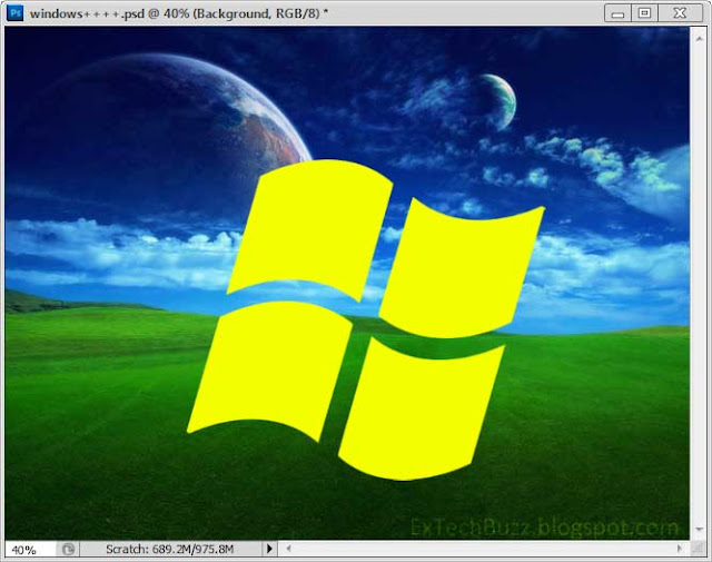 Glowing Windows Logo Effect in Field | Photoshop Tutorial - DIMPOST