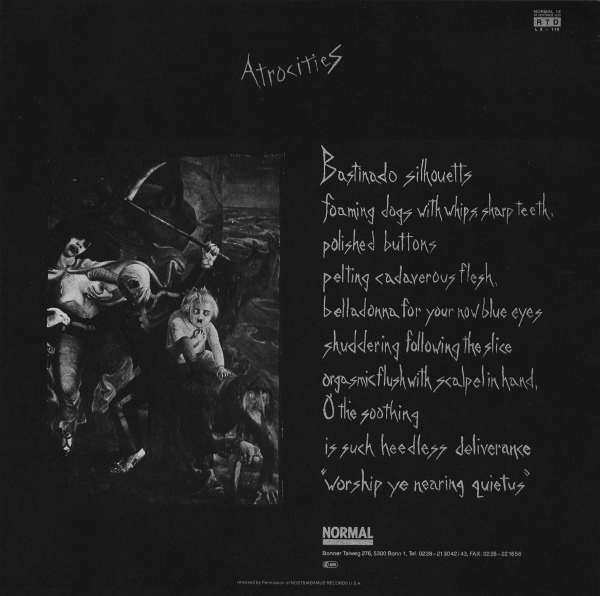 Cadavres Exquis: Christian Death - Atrocities (1986)